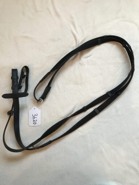 Black Nylon Reins - Hampton Riding Centre
